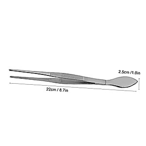 Jeanoko Bonsai Spatula Tweezers, Picking Up Sprigs Straight Tip Stainless Steel Removing Moss Bonsai Tweezers for Garden