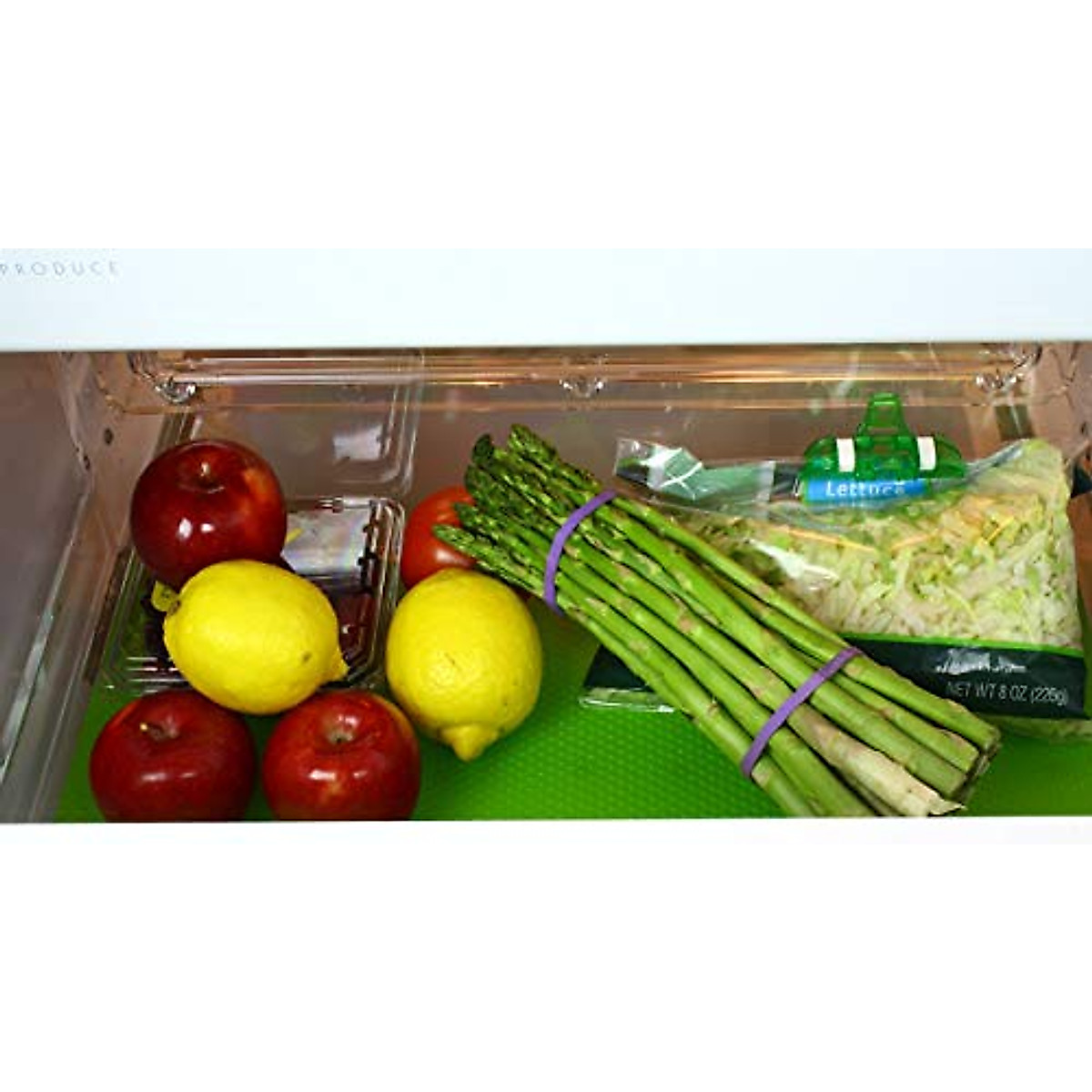 Grand Fusion Fresh Fruits Refrigerator Drawer Liner, Fridge Liners, Keep Your Produce Fresh and Juicy, Easy-to-Clean, Green, Pack of 2