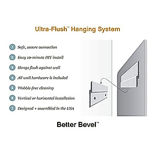 Better Bevel 30" x 40" Frameless Rectangle Bathroom Wall Mirror | Polished Edge