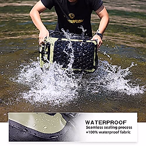 Rhinowalk Motorcycle Tail Bag Motorbike Side Bag 30L Full Waterproof Motor Saddle Pannier Bag Rear Rack Trunk Professional Motor Accessories-Green