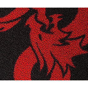 Dungeons & Dragons Red D20 Dice Printed Area Rug | Indoor Floor Mat, Accent Rugs For Living Room and Bedroom, Home Decor For Kids Playroom | Dungeon Master Gifts And Collectibles | 52 x 45 Inches