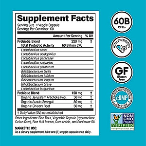 Physician's CHOICE Probiotics 60 Billion CFU - 10 Unique Strains + Organic Prebiotic, Crafted for Overall Digestive Health, Gut Health, Occasional Constipation, Gas & Bloating - 2 Month Supply