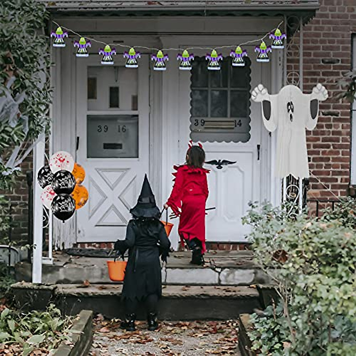 BESPORTBLE 2 Sets Halloween Fairy String Lights Decoration Ghost Skull Twinkle Garden Lights for Indoor Outdoor Home Yard Party Lamp