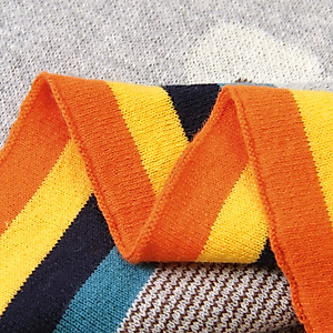 mimixiong 100% Cotton Baby Blanket Knitted Toddler Blanket Soft Cute with Cute Bunny Size 30 x 40 inches Grey