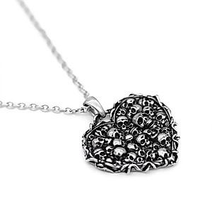 Controse Silver-Toned Stainless Steel Captivated Souls Heart Necklace