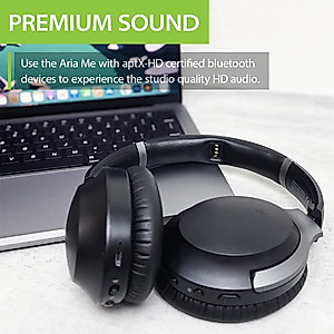 Avantree Aria Me - Bluetooth Headphones with Personal Hearing Profile, Ideal for Seniors & Hard of Hearing, Left/Right Ear Tunatble, Perfect for Wireless TV Watching with Charging Stand
