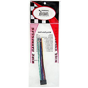 Harmony Audio HA-JVC16B Compatible with JVC KD-R810 Aftermarket Stereo Radio Receiver Replacement Wire Harness Cable