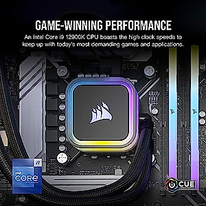 Corsair Vengeance i7400 Series Gaming PC - Liquid Cooled Intel® Core™ i9 12900K CPU - NVIDIA® GeForce RTX™ RTX 4090 GPU - 2TB M.2 SSD - 64GB Vengeance RGB DDR5 Memory - Black