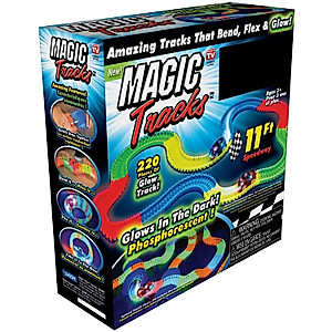 Ontel Magic Tracks The Amazing Racetrack That Can Bend, Flex and Glow - As Seen On TV Multicolor, 11'