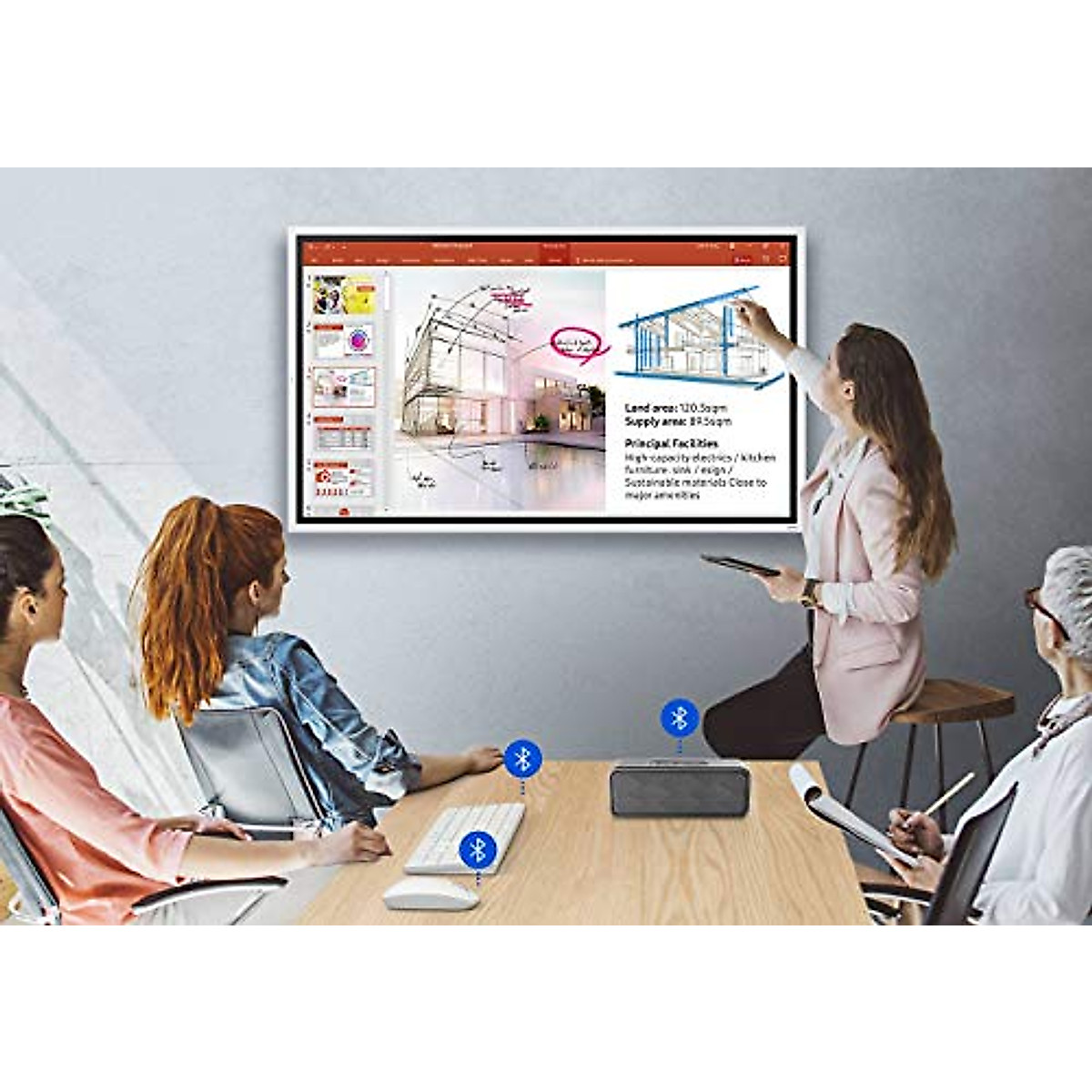 Samsung Flip 2 WM65R 65 Inch Digital Flipchart for Business 4K UHD 3840x2160 with Touch Screen, Wi-Fi, HDMI, USB (LH65WMRWBGCXZA)