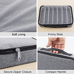 Bukere Travel Sunglasses Organizer Case, Adjustable Slot For Multiple Pairs, Portable Eyeglasses Storage Box for Men Women