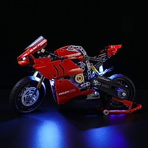LIGHTAILING Light Set for (Technic Ducati Panigale V4 R) Building Blocks Model - Led Light kit Compatible with Lego 42107(NOT Includ
