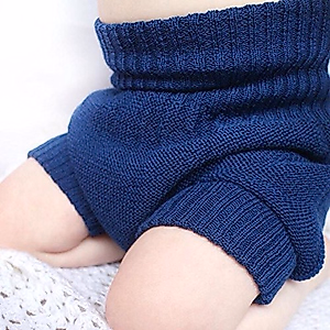 Organic Merino Wool Diaper Cover - Overnight Knit Diaper Cover for Fitted Cloth Diaper (EU86-92, Pacific)