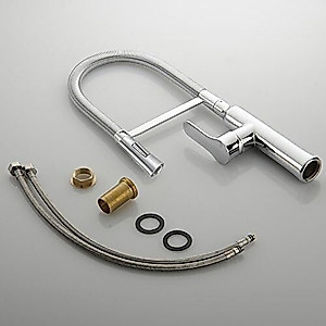 Sink Faucets, Kitchen Sink Faucet for Bar Farmhouse Commercial, Hot and Cold Water Kitchen Faucets, Chrome Basin Sink Square Taps Mixers