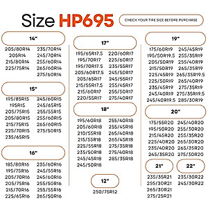 AutoSock for Passenger Vehicles HP695, Snow Socks for Tires, Pack of 2