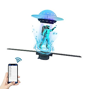3D Hologram Fan, Hologram Fan WiFi with 224 LED Lights - 16.5-inch Animated Holographic Display for Business Stores, Shops, Holidays & Events