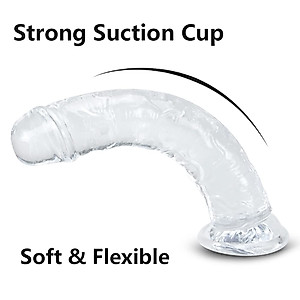 Umania 10 * 1.9 Inch Big Dildo for Sex Women Realistic, Body-Safe Material Lifelike Large Penis with Strong Suction Cup for Hands-Free Used for Women or Men