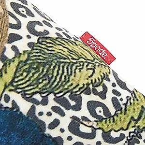 Spode Creatures of Curiosity Animal Print Velvet Pillow | Indoor Decorative Throw Pillows | Home Décor for Sofa or Bed | Snake Print | Victorian Inspired Design | 18 x 18