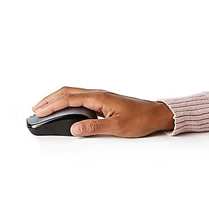 Amazon Basics 2.4 Ghz Wireless Optical Computer Mouse with USB Nano Receiver, Silver, 5 Pack