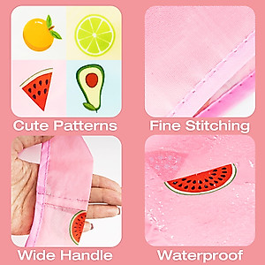 M&Sl Set of 4 Reusable Grocery Bags - Washable, Foldable, Packable Tote bags with Large Handles. Heavy Duty- Eco-Friendly Shopping Bags.