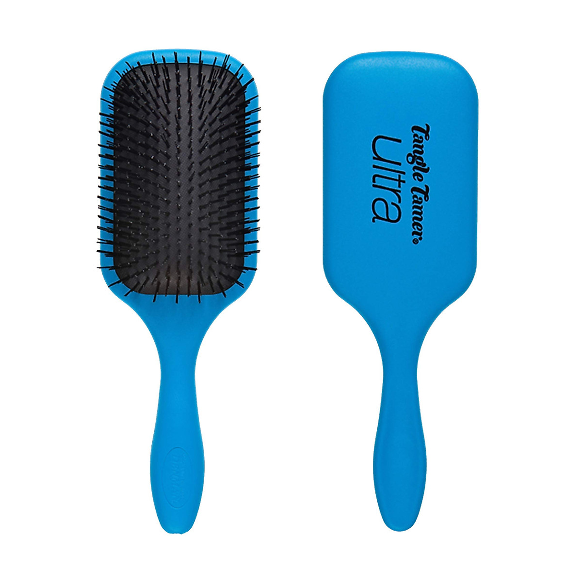 Denman Tangle Tamer Ultra (Blue) Detangling Paddle Brush For Curly Hair And Black Natural Hair - use with both Wet & Dry Hair, D90L