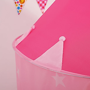 LimitlessFunN 4pc Princess Kids Pop Up Play Tent, Crawl Tunnel, Ball Pit | Includes Star Lights & Carrying Case |, Children Indoor Castle Playhouse for Girls, Toddlers, 47" D x 126" W x 53" H