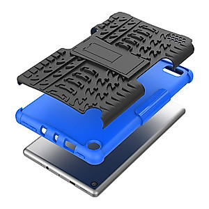 Boskin for Kindle fire 7 case 2019 2017 Release,Kickstand Heavy Duty Cover for Amazon fire 7 Tablet 9th/7th Generation (Blue)