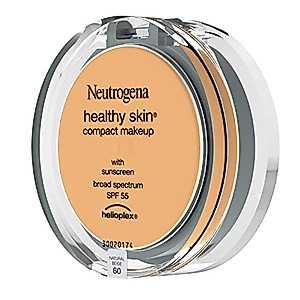 Neutrogena Healthy Skin Compact Lightweight Cream Foundation Makeup with Vitamin E Antioxidants, Non-Greasy Foundation with Broad Spectrum SPF 55, Natural Beige 60, .35 oz