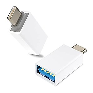 USB C to USB Adapter Pack-2,USB-C Male to USB 3.0 Female Adapter for MacBook Pro 2021/2020 iMac iPad Pro/Mini 6 Pixel 6 5 4 XL USB C Wall Plug Charger and Any Type C or Thunderbolt 4/3 Devices,White