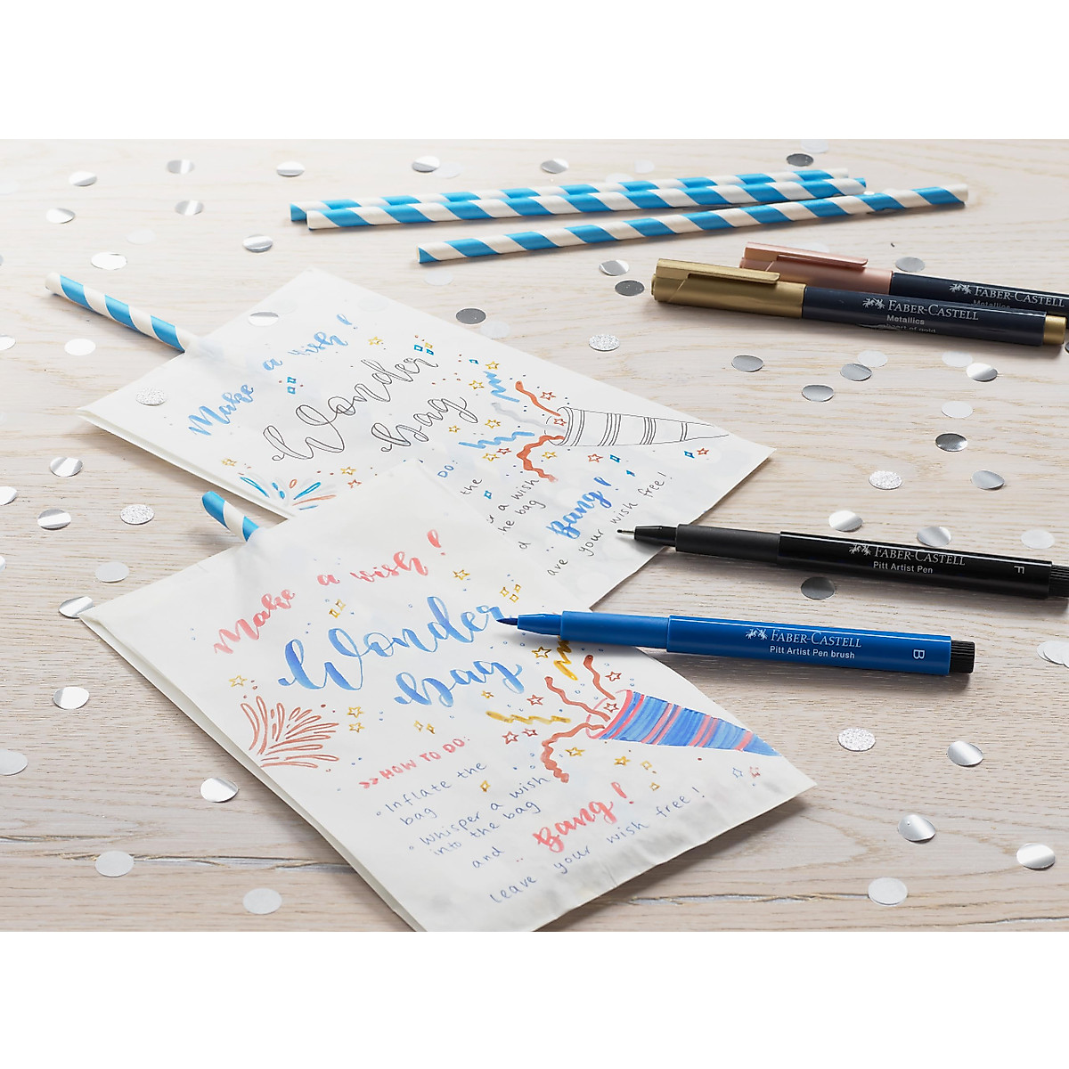 Faber-Castell Metallic Marker Blistercard - Full Range of 6 Colours