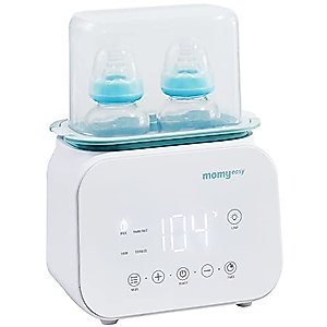 MOMYEASY Baby Bottle Warmer, Fast Bottle Warmer 7-in-1 Food Heater&Defrost with LCD Display, Baby Breast Milk Formula Warmer with 24H Temperature Control (White)