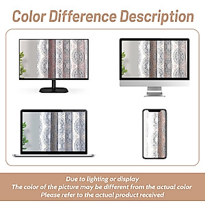 DriftAway Adrianne Thermal and Room Darkening Kitchen Tier Window Treatment Set of 2 Each 30 Inch by 24 Inch Plus 2 Inch Header Beige and Gray