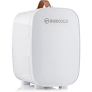 Subcold Pro6 Luxury Mini Fridge Cooler 6 Litre / 8 Cans AC & Exclusive USB Power Option Small Portable Fridge For The Office, Bedroom, Car, Skincare & Cosmetics White