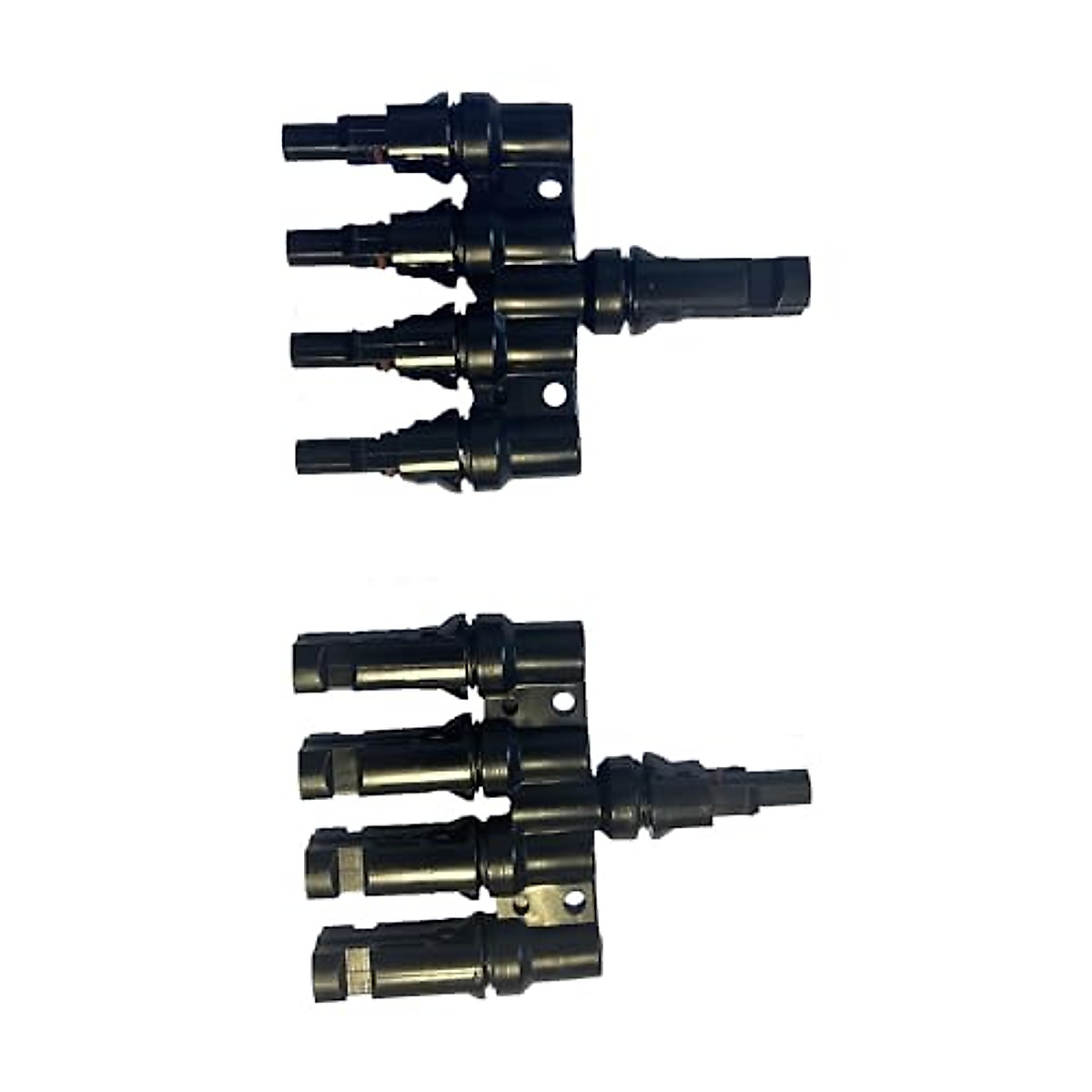 KRXNY Solar Panel PV 1 To 4 T Branch Connectors PV Cable Coupler Combiner Connector Splitter Adapter M/FFFF And F/MMMM 1 Pair
