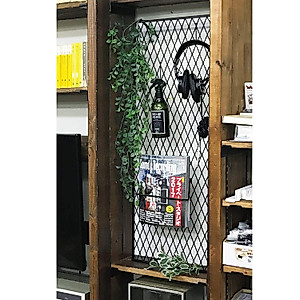 Waki Sangyo LAC-011 Rusty Panel, Wall Display, Storage, 1 Panel, Black, Depth 0.3 x Height 33.9 x Width 22.8 inches (0.7 x 86 x 58 cm)