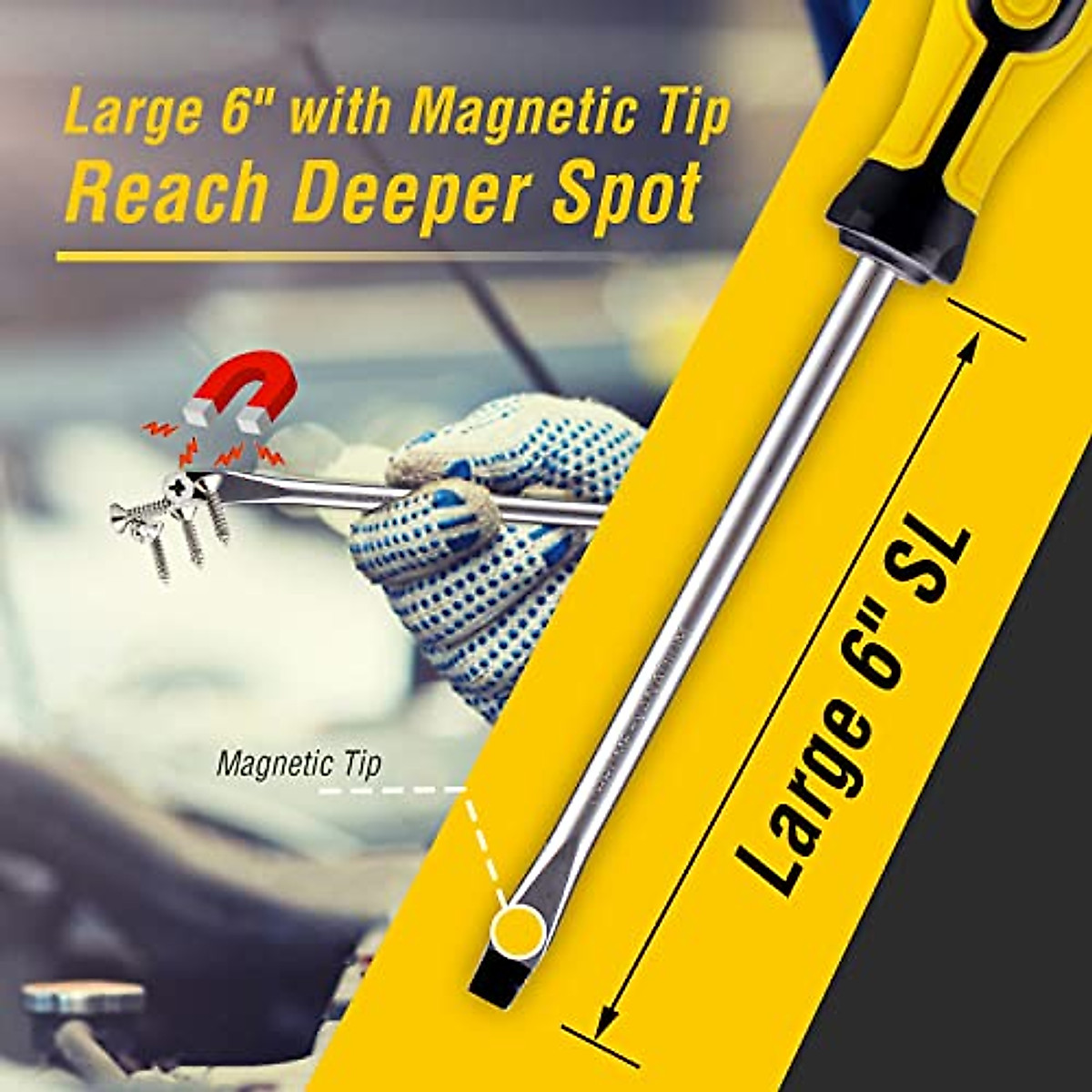 AZUNO 101PCS Magnetic Screwdriver Set with Plastic Racking, Best Screwdriver Set Drive Magnetic Bit and Precision screwdriver Cool Tools for Men Tools (101-Piece)