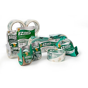 Duck 299002 Brand EZ Start Packaging Tape Clear, 60 Yards/Roll (Single) (Pack of 2)