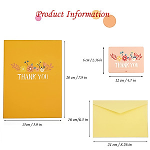 Niewalda Thank You Pop Up Card, 5.9x7.9-3D Pop Up Greeting Card, Thank You Card for Family, Teachers, Friends, Colleague