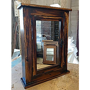 Primitive Rustic Mission Medicine Cabinet/Tobacco Finish