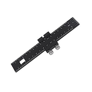 Woodworking Ruler, Precision Pocket Ruler Metal Slide Rule with Inch and Metric Indicators, Carpentry Tools Ruler, Aluminum Alloy Scribing Ruler for Woodworking DIY Measuring Tool (6 inch)