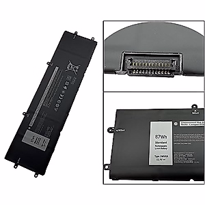 Yafda DWVRR New Laptop Battery Replacement for Dell Inspiron 16 7620 2-in-1 Alienware x15 R1 Alienware x15 R2 Alienware x17 R1 Alienware x17 R2 Series 817GN 0017GN 0NR6MH 11.4V 87Wh