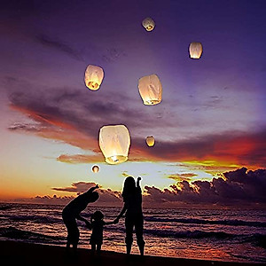 Linternas de Cielo Chino biodegradables para bodas, Fiestas, festivales, conmemorativos y más (paquete de 11)