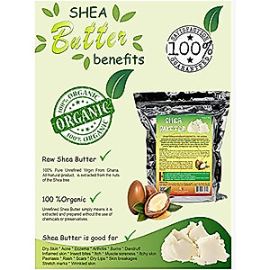 Vicks Virtual World Ivory Raw African Unrefined Shea Butter Imported from Ghana 2lb