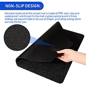 Nuanchu 20 Pack Nonslip Urinal Mats Urinal Floor Mats Water Absorption Urinal Mat Bathroom Urinal Floor Pads for Men's Bathroom Restroom (Black)
