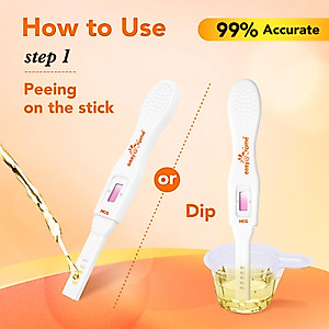 Easy@Home 3 Pregnancy Test Sticks - hCG Midstream Tests, Powered by Premom Ovulation Predictor iOS and Android App, Over 99% Accurate, High Sensitivity Result, 6 Days Before Missed Period