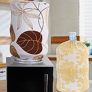 ZUYYON Water Dispenser Barrel Dust Cover, Durable Fabric Dust Proof Cover for Water Cooler, Reusable Furniture Cover Protector Decor for 5 Gallons Water Bottle