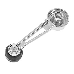 Driver & Passenger Side Window Crank Handle Set Chrome & Black Compatible with 1980-1986 Ford Bronco 1973-1977 F-100 1975-1977 F-150 F-250 F-350