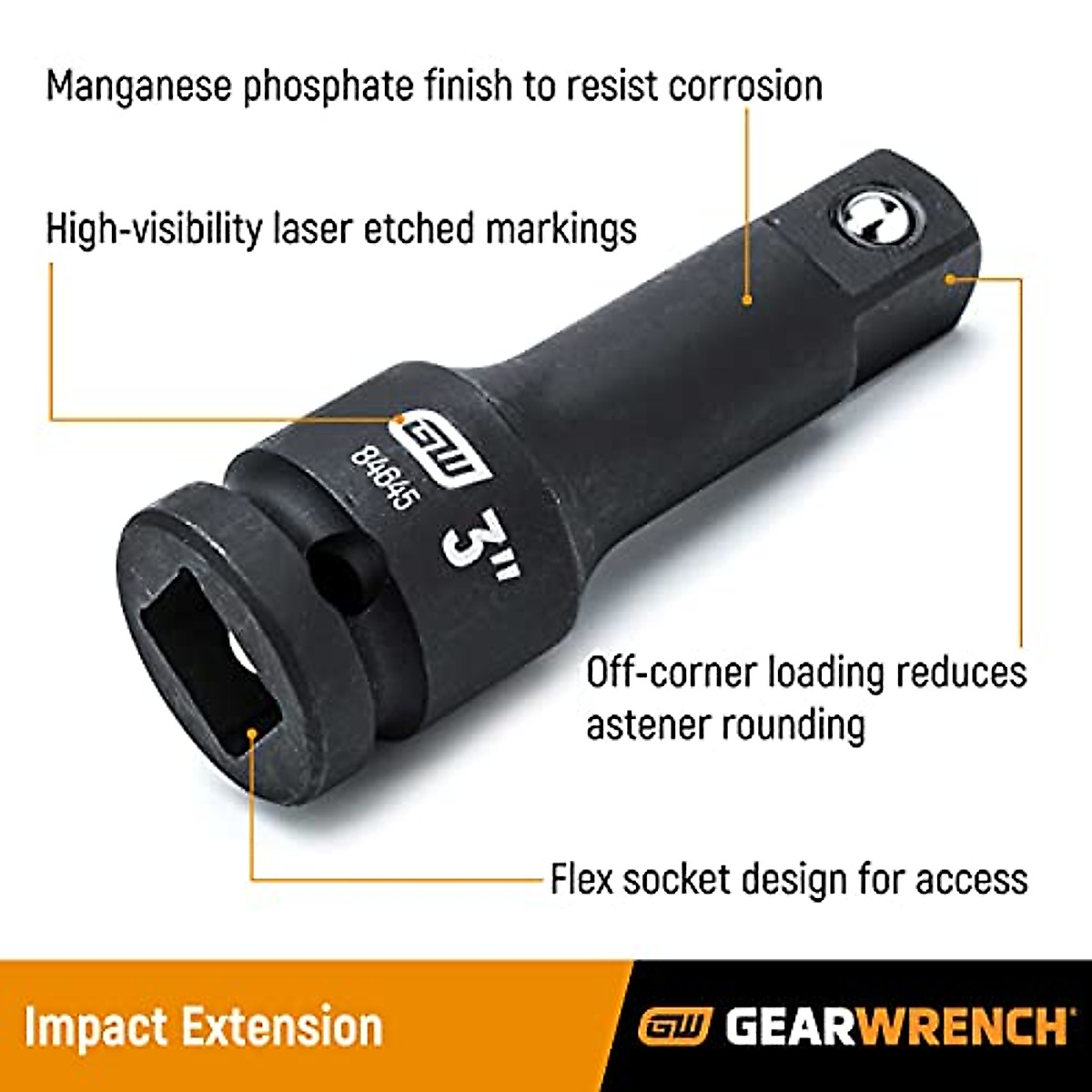 GEARWRENCH 1/2" Drive Impact Extension, 3" - 84645