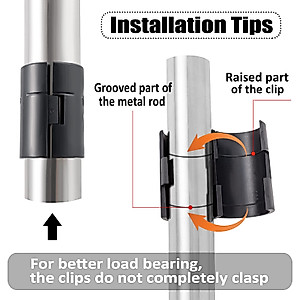 24 Pcs Wire Shelving Shelf Lock Clips for 1'' Post - 12 Pairs of Shelving Sleeves Replacements for Wire Shelving System Plastic Accessories Parts