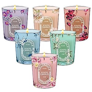 Myido Powerful Scented Candle Gift Set, 6pcs - Home Scented Candles, Home Ladies Gift Sets, Holiday Gifts, Christmas Thanksgiving Gifts, Scented Soy Wax Premium Aromatherapy Candles